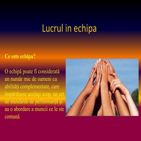 Lucrul in echipa leadership | PPTX