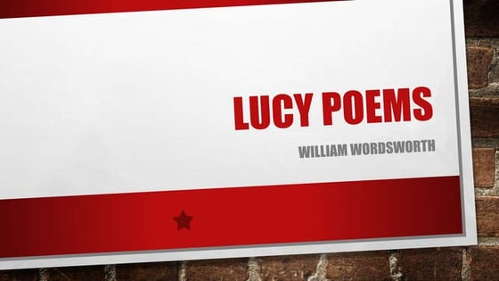Critical analysis of the poem "Lucy Gray" | PPT