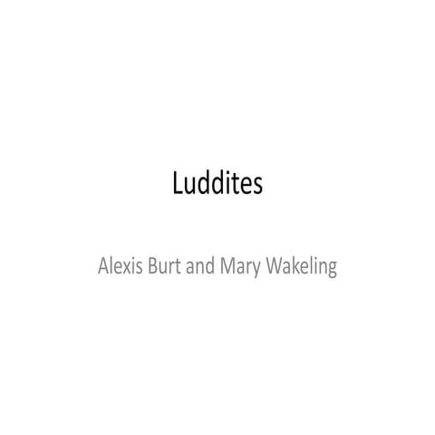 Luddites | PPTX