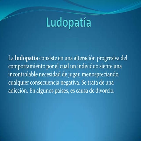 Ludopatia | PPTX