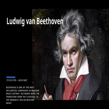 The life of Ludwig van Beethoven - Biography | PPT