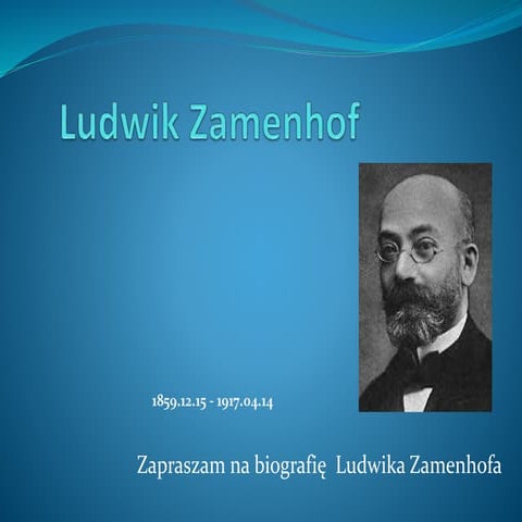 Ludwik zamenhof | PPTX