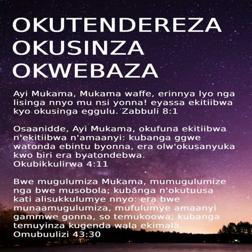 Luganda Praise Worship Thanksgiving Tract | PDF | Christianity ...