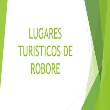 Lugares turisticos de Robore | PPTX