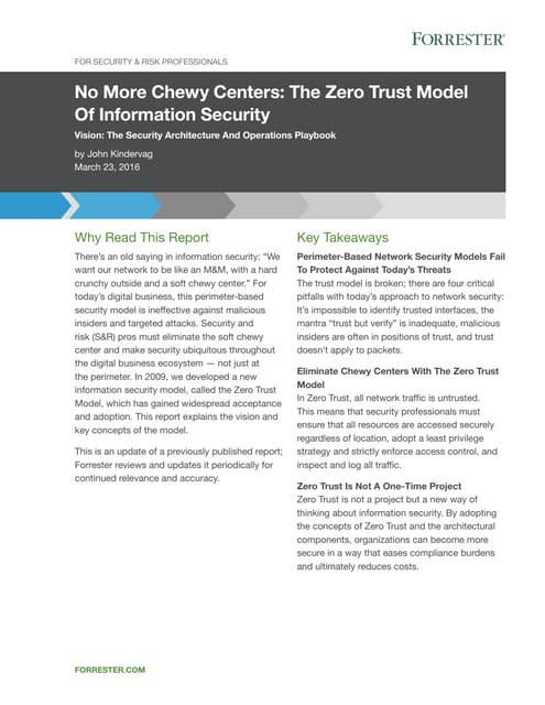 “Verify and never trust”: The Zero Trust Model of information security ...