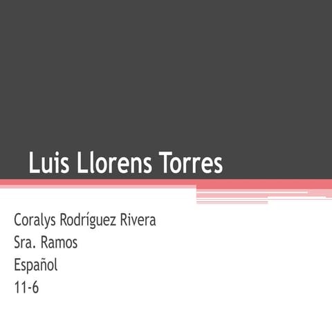 Luis llorens torres | PDF