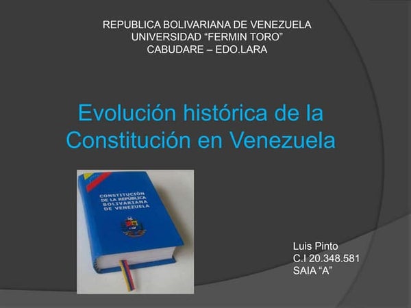 Cuadro Comparativo Constituciones De 1961 Y 1999
