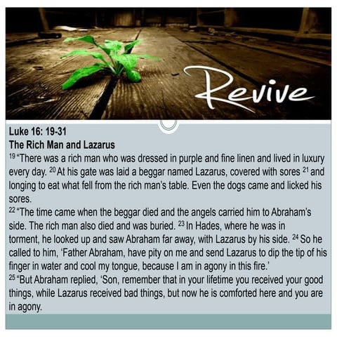 Luke 16 rich man and lazarus | PPTX