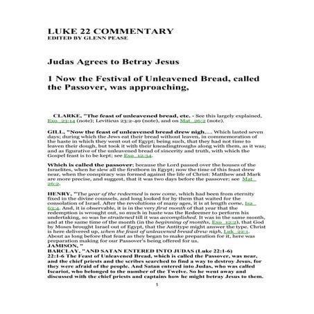 Luke 22 commentary | PDF