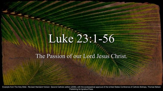 Passion Sunday - Gospel - Luke 23:1–49 (NAB) | PPT