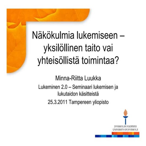 Lukeminen luukka250311 | PDF