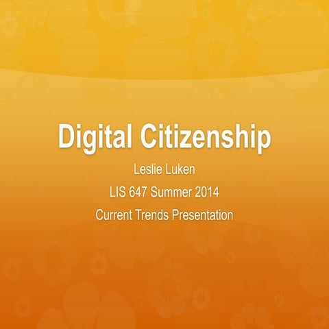 Digital Citizenship | PPTX | Internet for Beginners | Internet
