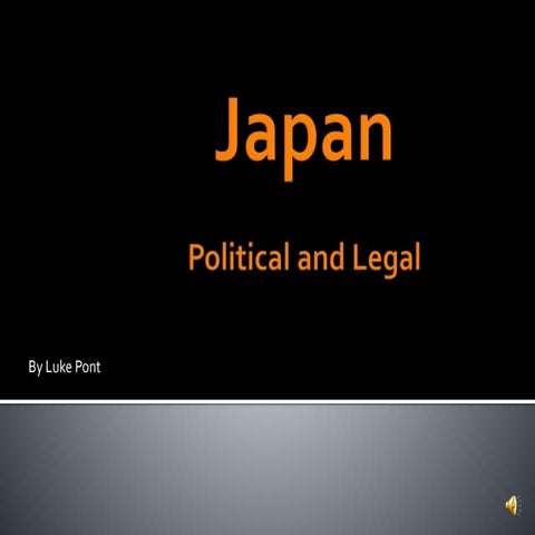 Japan Political and Legal Review bx3082 International Marketing | PPTX