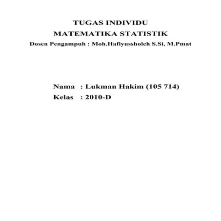 Lukman matstat | PDF