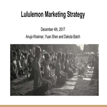 Lululemon Marketing Strategy | PPTX