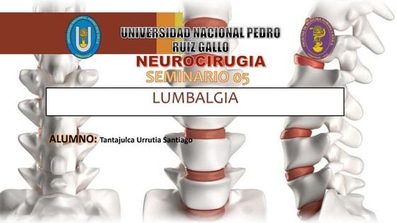 Presentación lumbalgia | ODP | Physical Therapy | Wellness