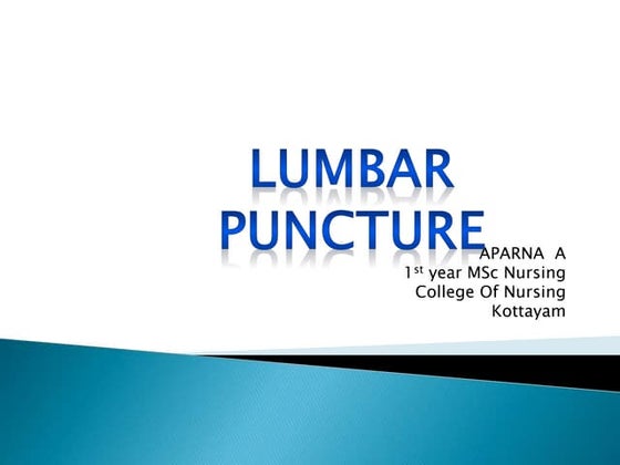 Cerebrospinal fluid (CSF) and interpreting lumbar puncture | PPT