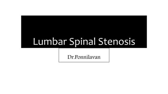 spinal canal stenosis.pptx definition, classification, pathophysiology ...