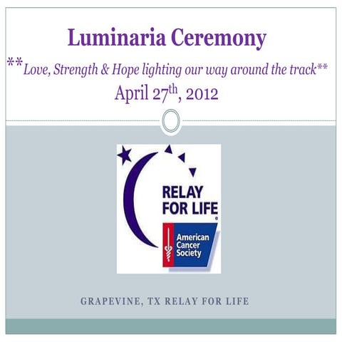 Luminaria ceremony 2012 | PPT