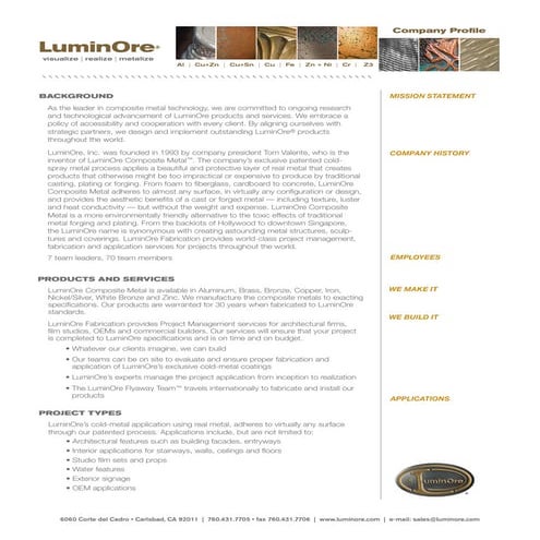 Luminore Overview | PDF