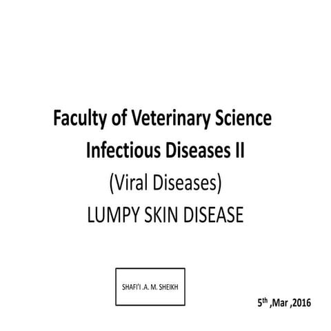 Lumpy skin disease | PPTX