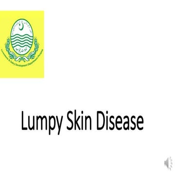 Lumpy skin disease by Dr. Mushhood Qazi | PPT