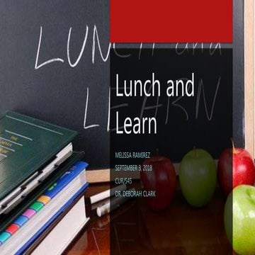 Lunch and learn | PPTX | Education