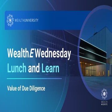 Lunch and Learn - Due Diligence | PPT