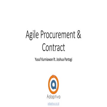 Agile Procurement & Agile Contract | PPTX | Business | Business and Finance