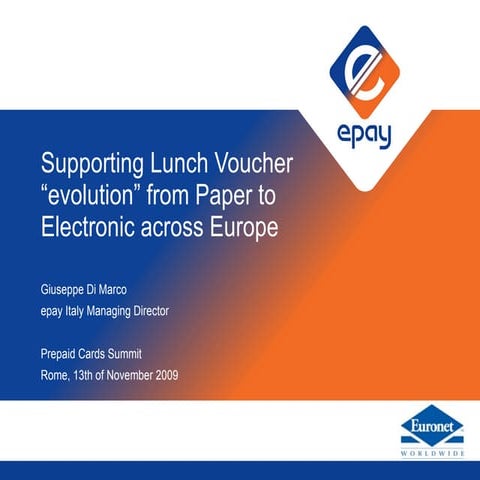 Lunch Vouchers Epay Presentation (Dl) | PPT