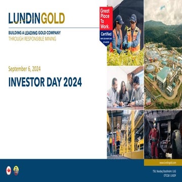 Lundin Gold Investor Day 2024 Presentation | PDF