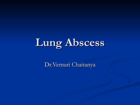 Lungs abscess | PPT