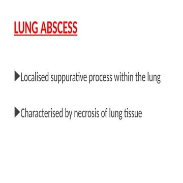Clinical Basics and etiology about Lung Abscess | PPTX