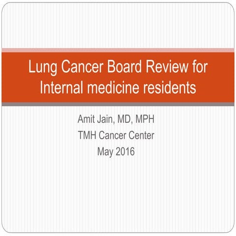 Lung cancer board review lecture | PPTX | Lung and Respiratory Health ...