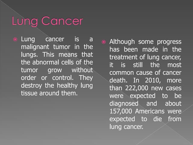 Lung cancer ppt | PPTX