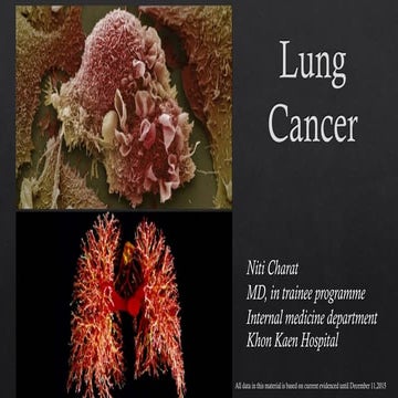Lung cancer : Topic review | PPT
