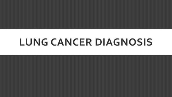 Cancer diagnosis, Methods of cancer diagnosis | PPT