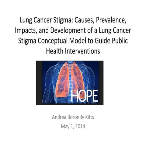 Lung cancer stigma: Causes, Prevalence, Impacts and Conceptual Model | PPTX