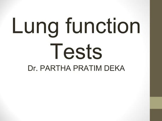 Pulmonary function test | PPT