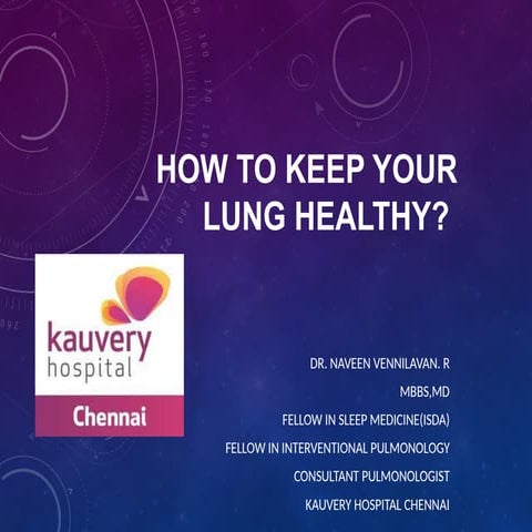 LUNG HEALTH for public awareness Education | PPTX