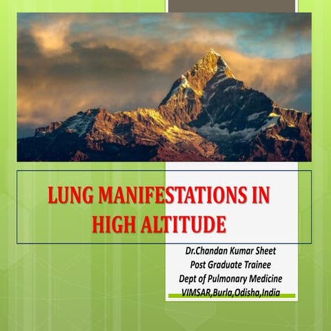 Lung manifestations in high altitude (2) | PPTX