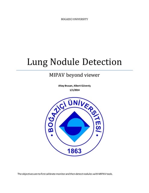 Lung nodule detection | PDF Lung nodule detection | PDF