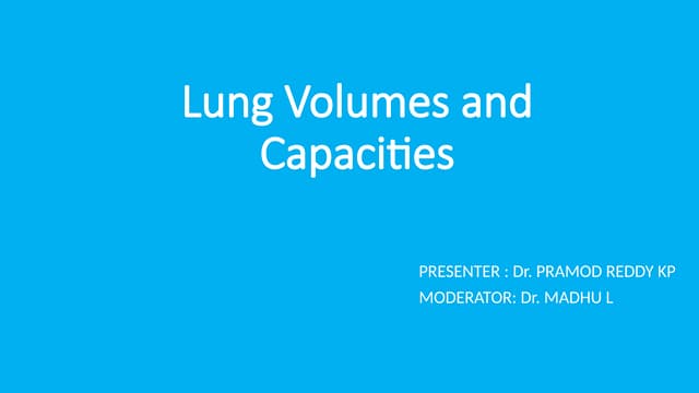 Pulmonary Function Test | PPTX