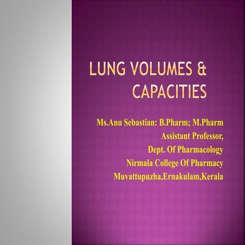 Lung volumes & capacities | PPTX