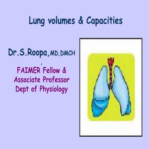 Lung volume and capacities | PPTX