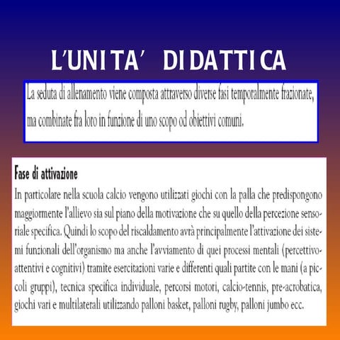 L'unità didattica | PPS