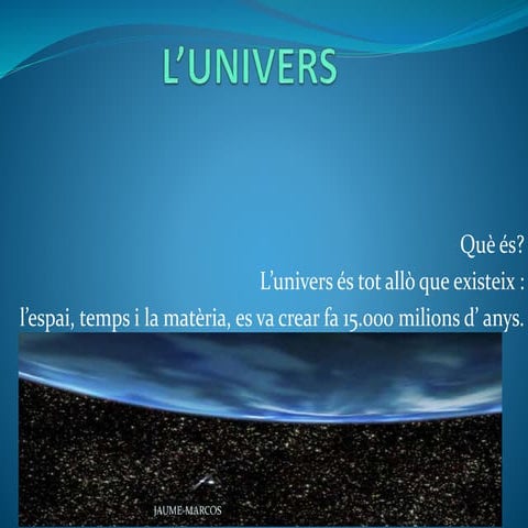 L'univers | PPTX