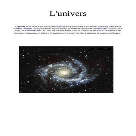 L'univers | ODT