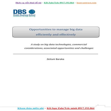 Luận Văn Opportunities to manage big data efficiently and effectively.doc
