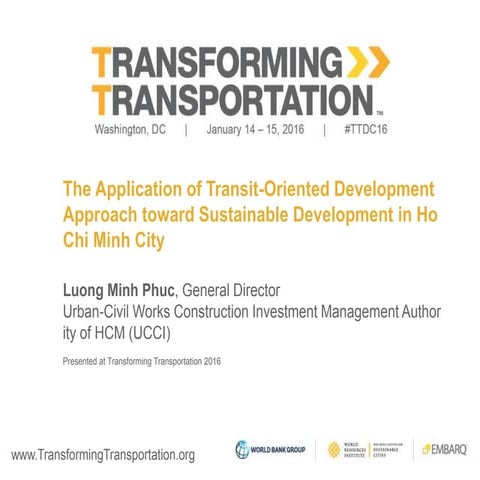 The Application of Transit-Oriented Development Approach toward ...